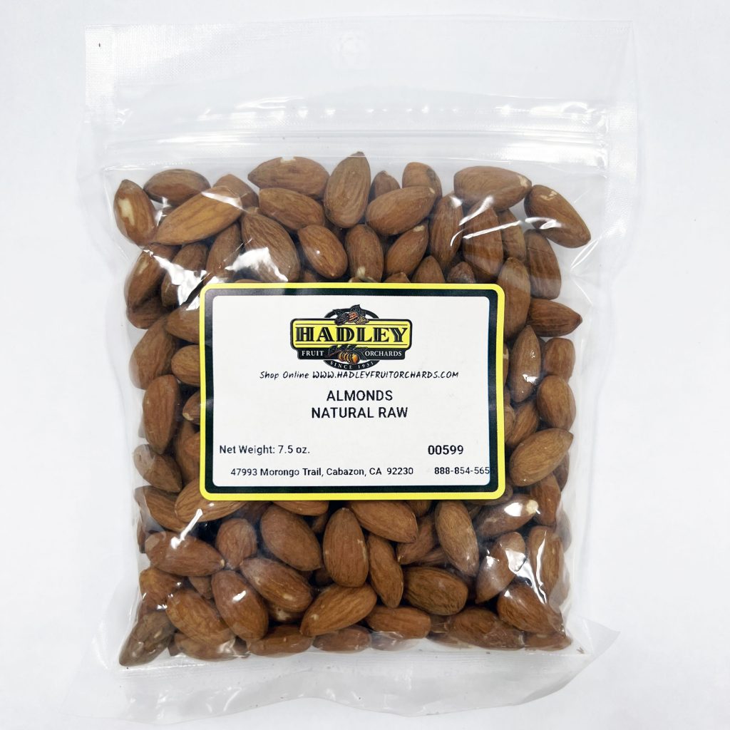 Natural Almonds Raw 7.5oz – Hadley Fruit Orchards