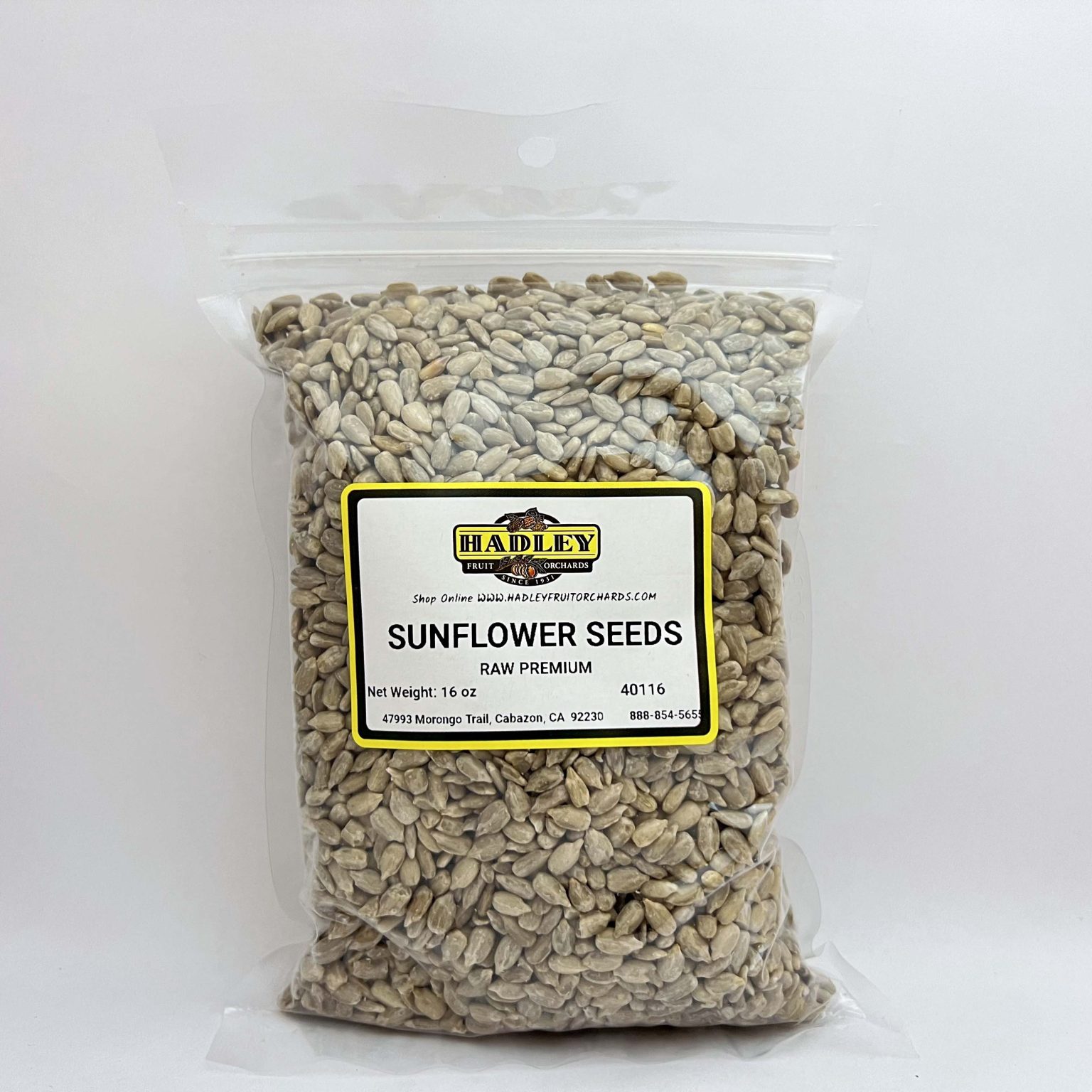 Sunflower Seeds Raw No Shell 16oz – Hadley Fruit Orchards